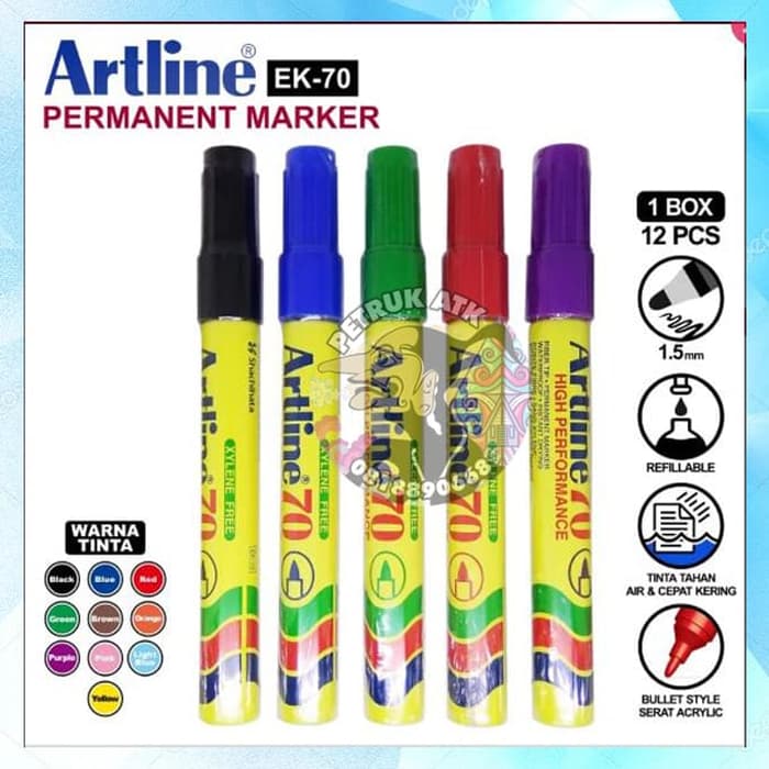 SPIDOL ARTLINE PERMANEN MARKER EK-70 / PCS | SIPLah