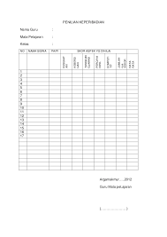 Cetak format penilaian | SIPLah