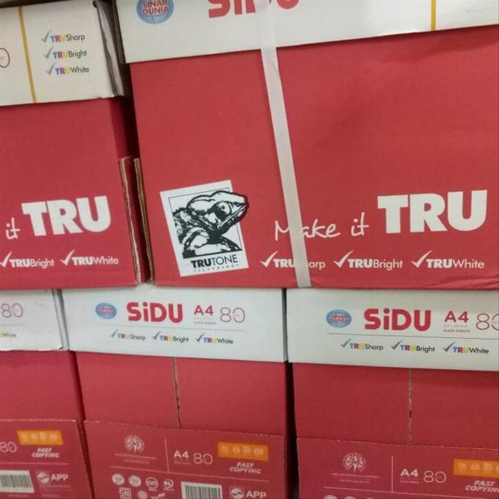 Kertas HVS Sinar Dunia SIDU A4 80 Gram 1 KARTON / BOX (5 rim) (Harga sudah termasuk pajak) | SIPLah