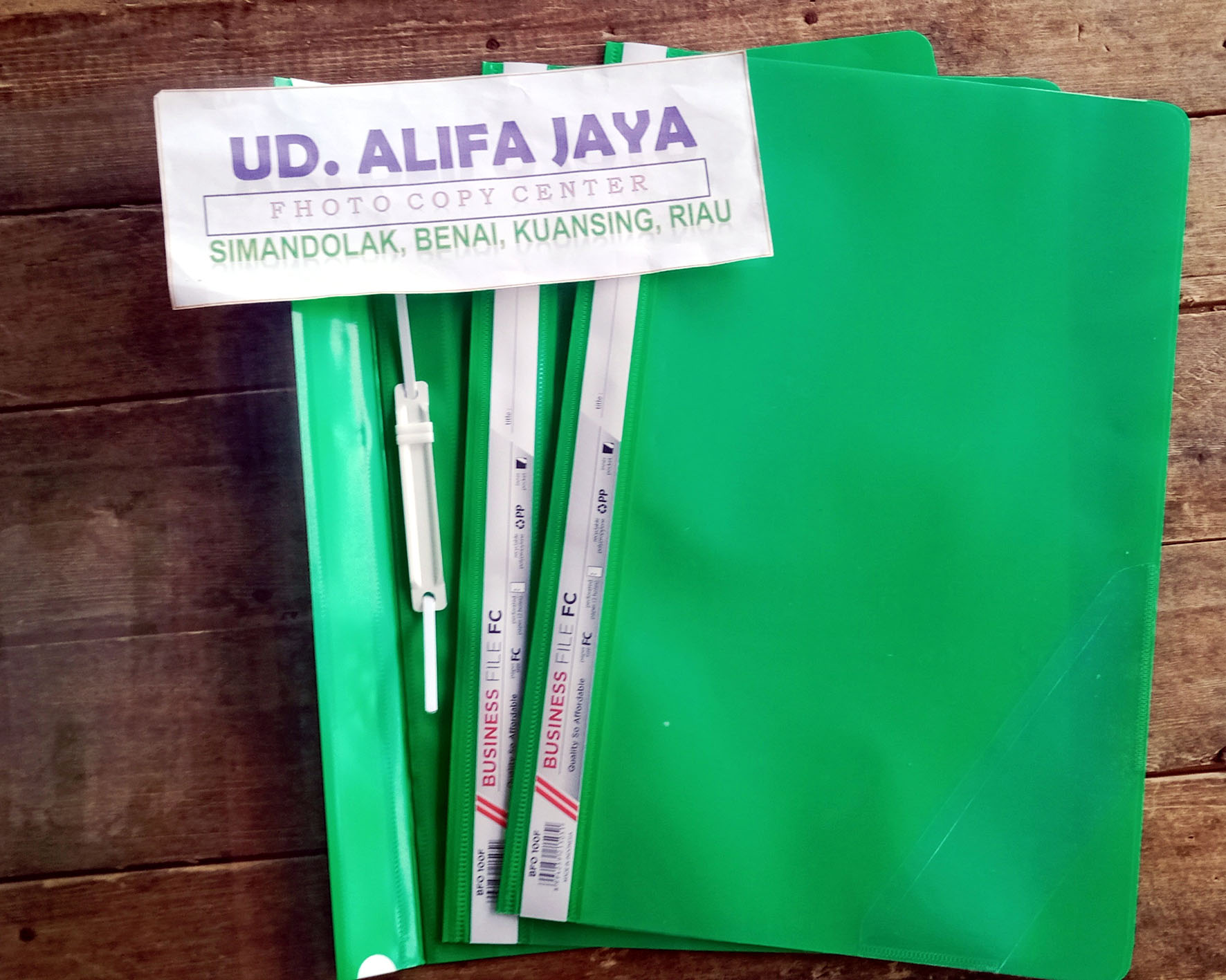 Map Business File / Map Tulang Transparan Hijau | SIPLah