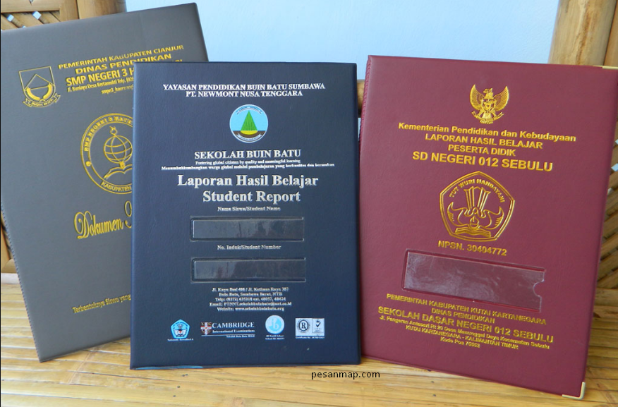 Cetak Map / Sampul Rapot Kelas 1 | SIPLah
