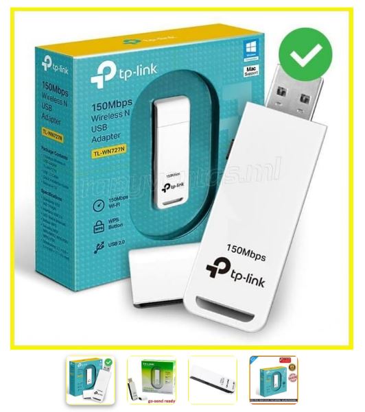 Tp-Link TL-WN727N Usb Wireless N Wifi Receiver Adapter Up to 150Mbps ...