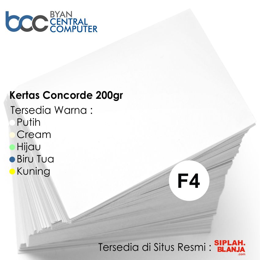 Kertas Sertifikat Concorde 200gr F4 Putih (RIM) | SIPLah