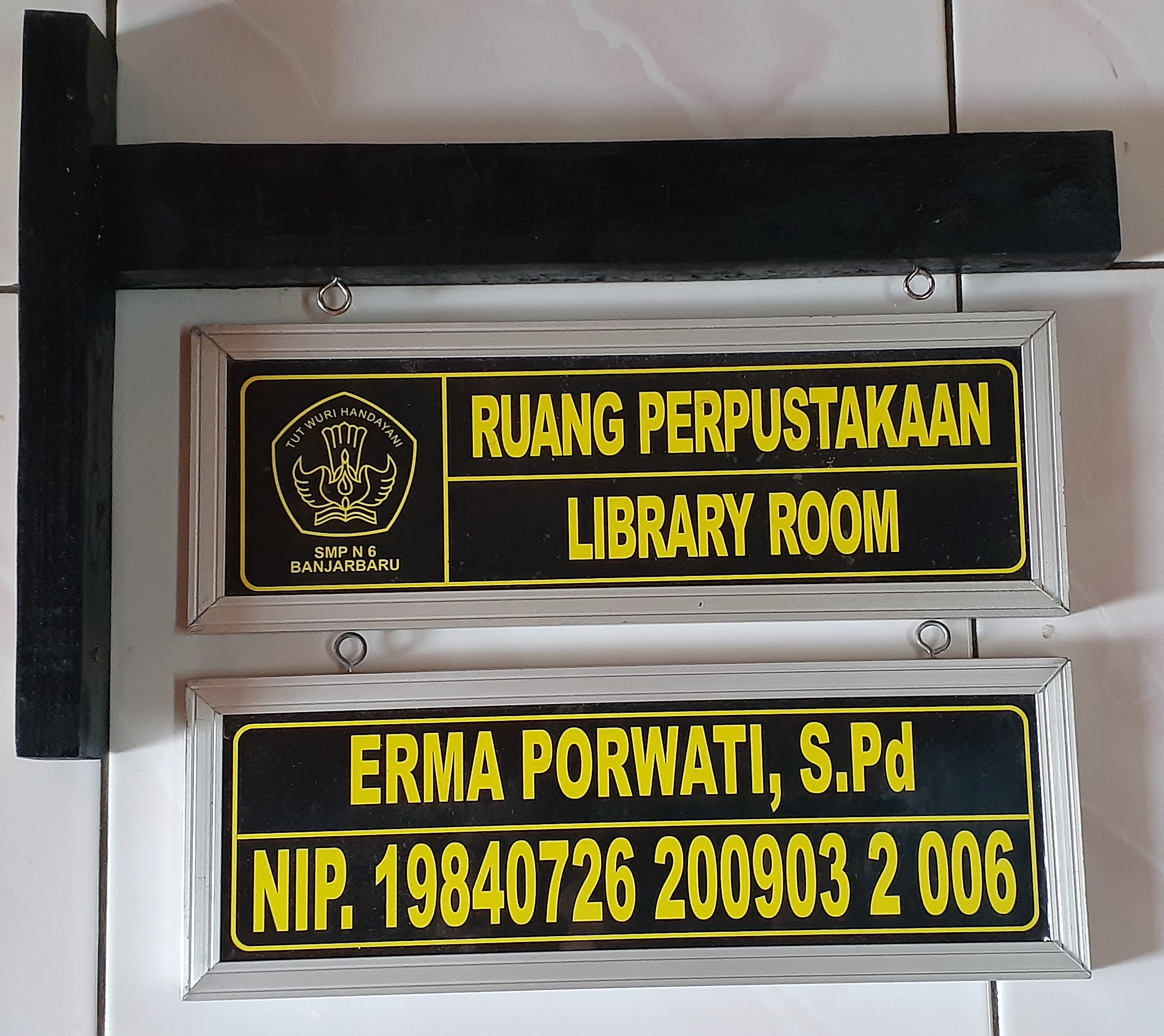 Papan Nama Ruang Double/isi 2 papan | SIPLah