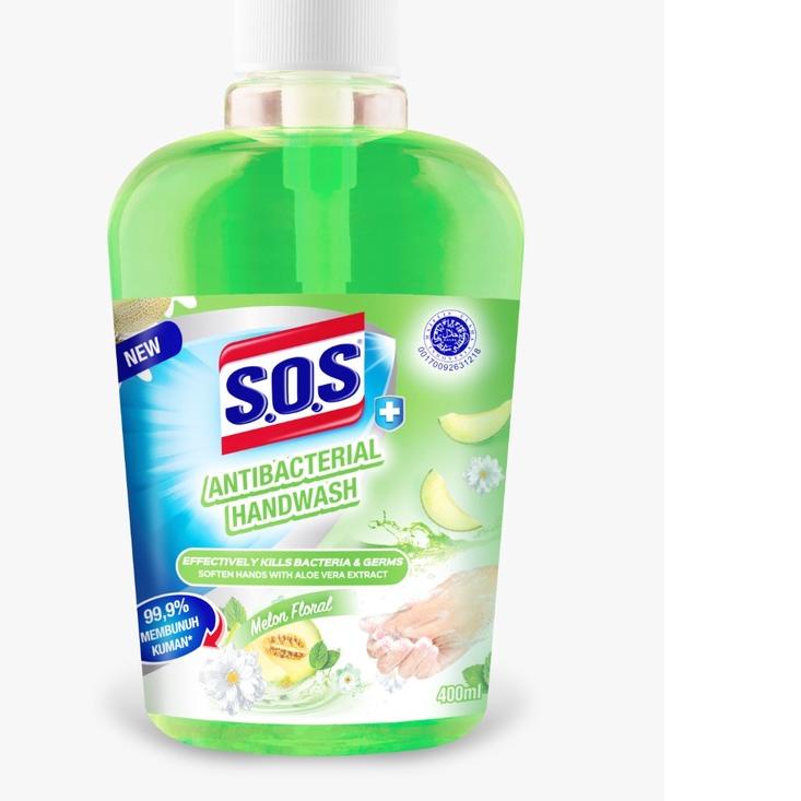 Hand Soap SOS Botol Pompa 400 mL Sabun Cuci Tangan Anti Bakteri ...