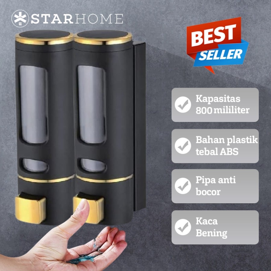 Dispenser Sabun Cair Sanitizer Gel StarHome 800ml Tempat Sabun Cair ...