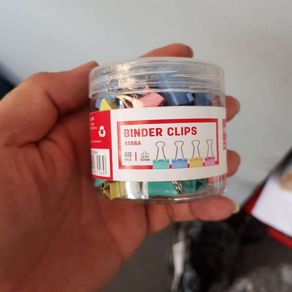 Deli E8556A Office Consumable/Binder Klip-Color Binder Clips 15mm | SIPLah