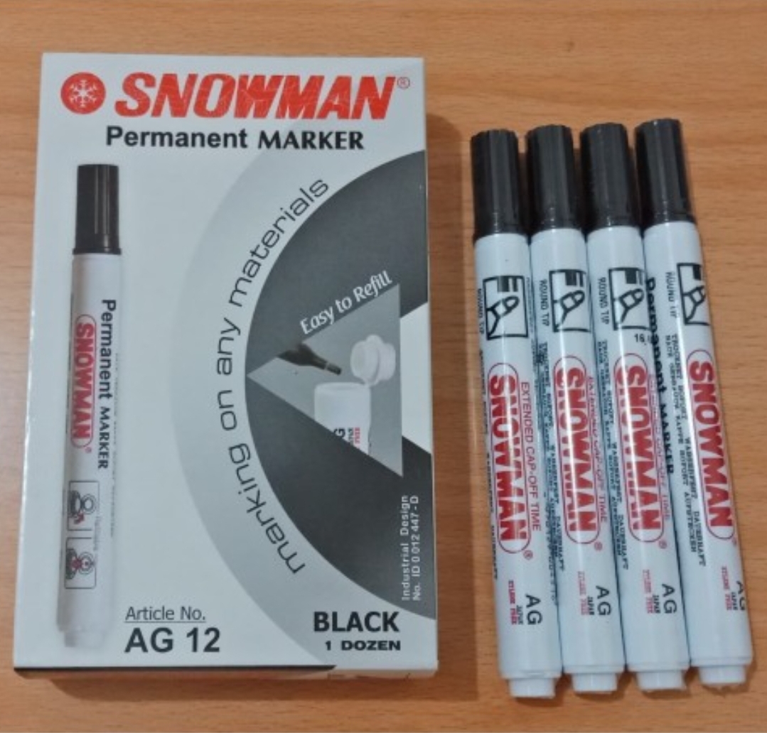 Spidol Permanen Snowman 1 Box Siplah