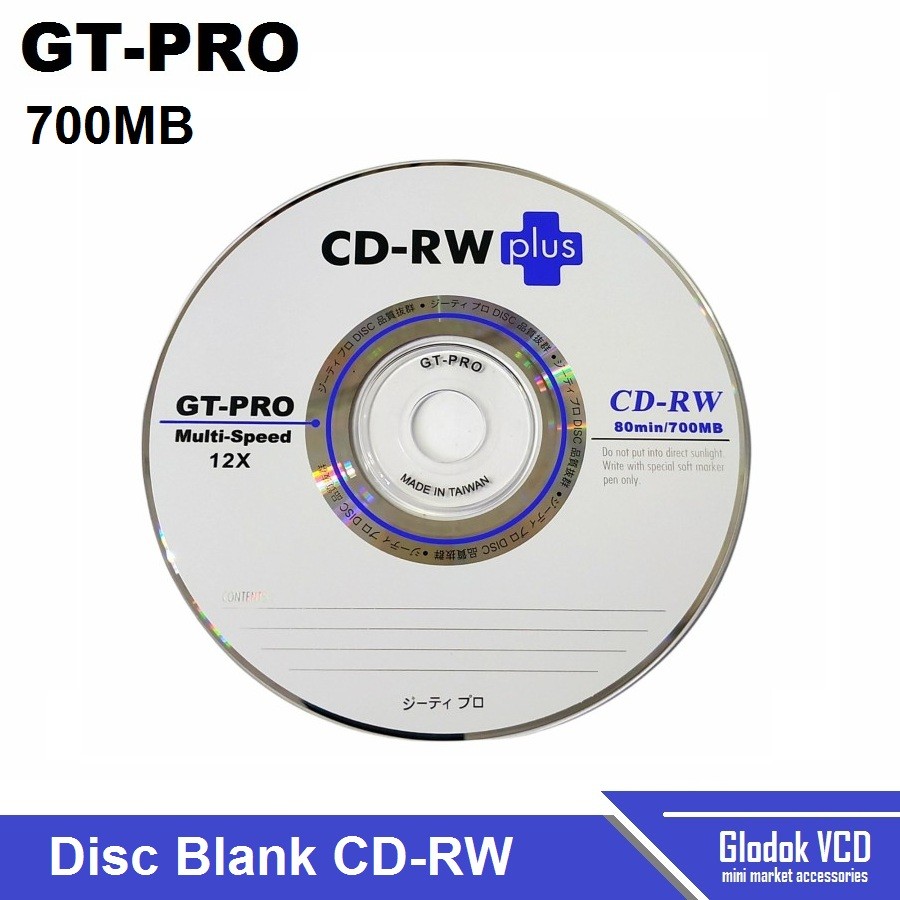 CD Kosong / Disc Blank GT-Pro CD-RW Plus 12x | SIPLah