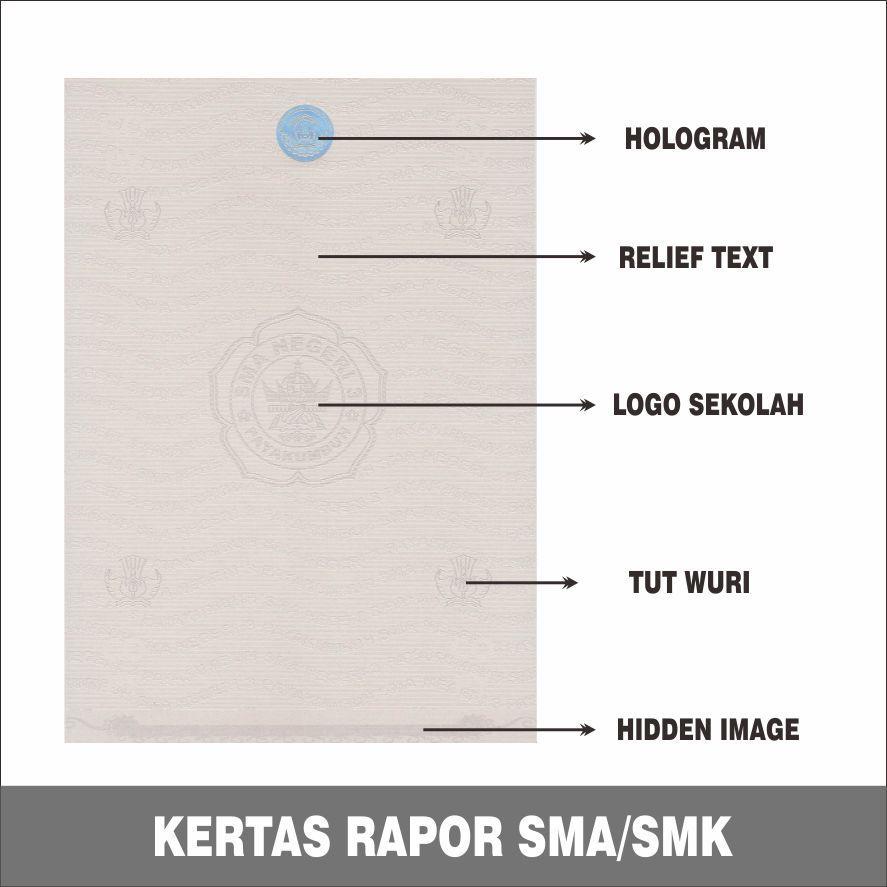 Kertas Rapor Hologram dan Anti copy (SMA, SMK, SMP, SD dan sederajat) | SIPLah