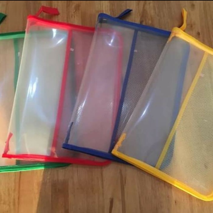 Map Plastik Resleting Jaring Folio/Zipper Bag/Map Jala Seleting ATK ...