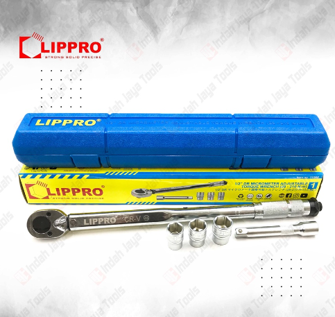 LIPPRO 11068 BESAR Torque Wrench 28-210 NM 1/2 Inch Kunci Momen Torsi ...