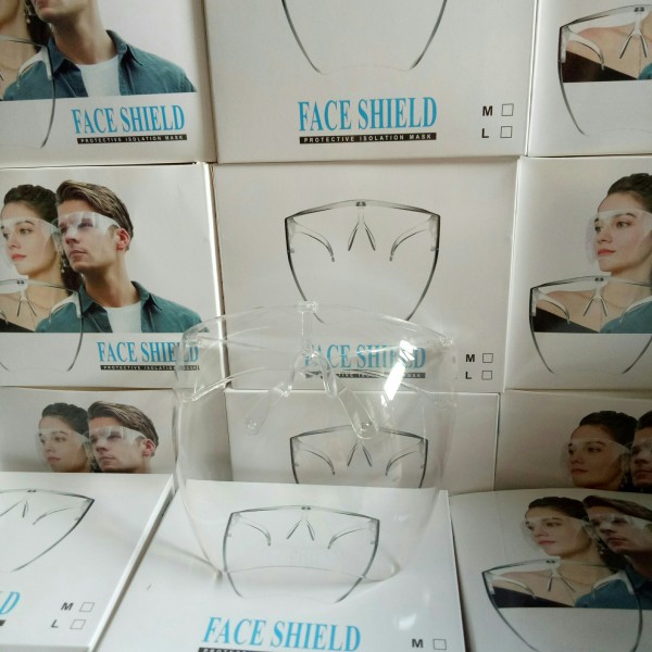 Face shield kacamata clear glass full face shield new model - clear/bening | SIPLah
