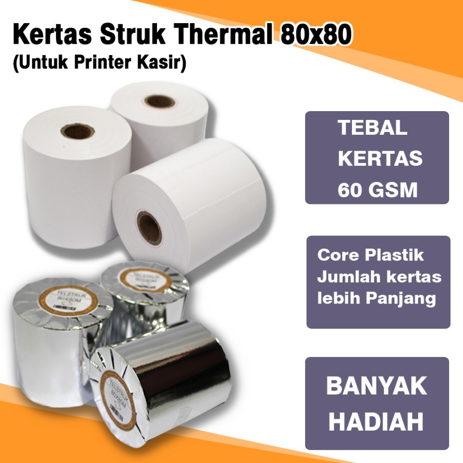 Kertas Struk Thermal 80x80mm | SIPLah
