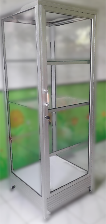 ETALASE KACA ALUMUNIUM UK. 140 cm x 50 cm x 50 cm | SIPLah