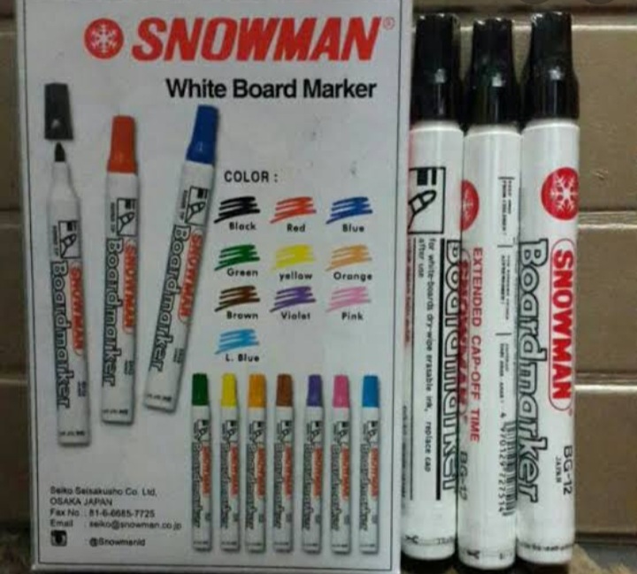 Spidol snowman Hitam | SIPLah