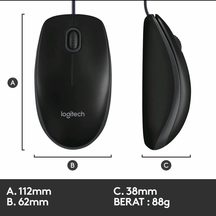 Mouse Optic Usb Logitech Siplah 