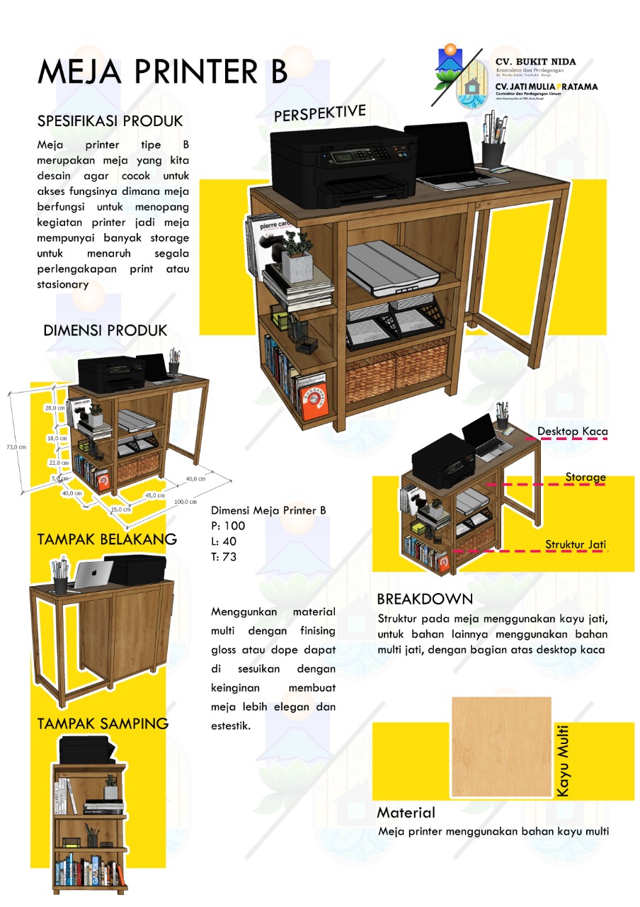 Meja Printer Tipe B | SIPLah