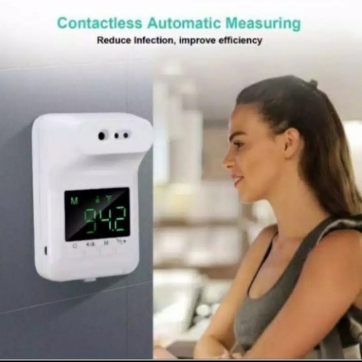 Wall Termometer Infrared Thermometer Dinding Gantung Termo Forehead ...