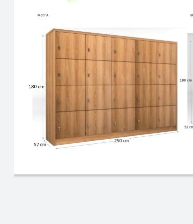MEBEL Almari Locker Ukuran (1,8 x 2.5 x 0,52) "Multiplex 18 mm ...