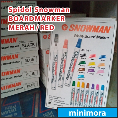 SPIDOL SNOWMAN WHITEBOARD MARKER - MERAH | SIPLah