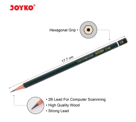 Pencil - Pensil Joyko P-88 - 2B - 1 BOX 12 PCS | SIPLah Pencil - Pensil Joyko P-88 - 2B - 1 BOX 12 PCS | SIPLah