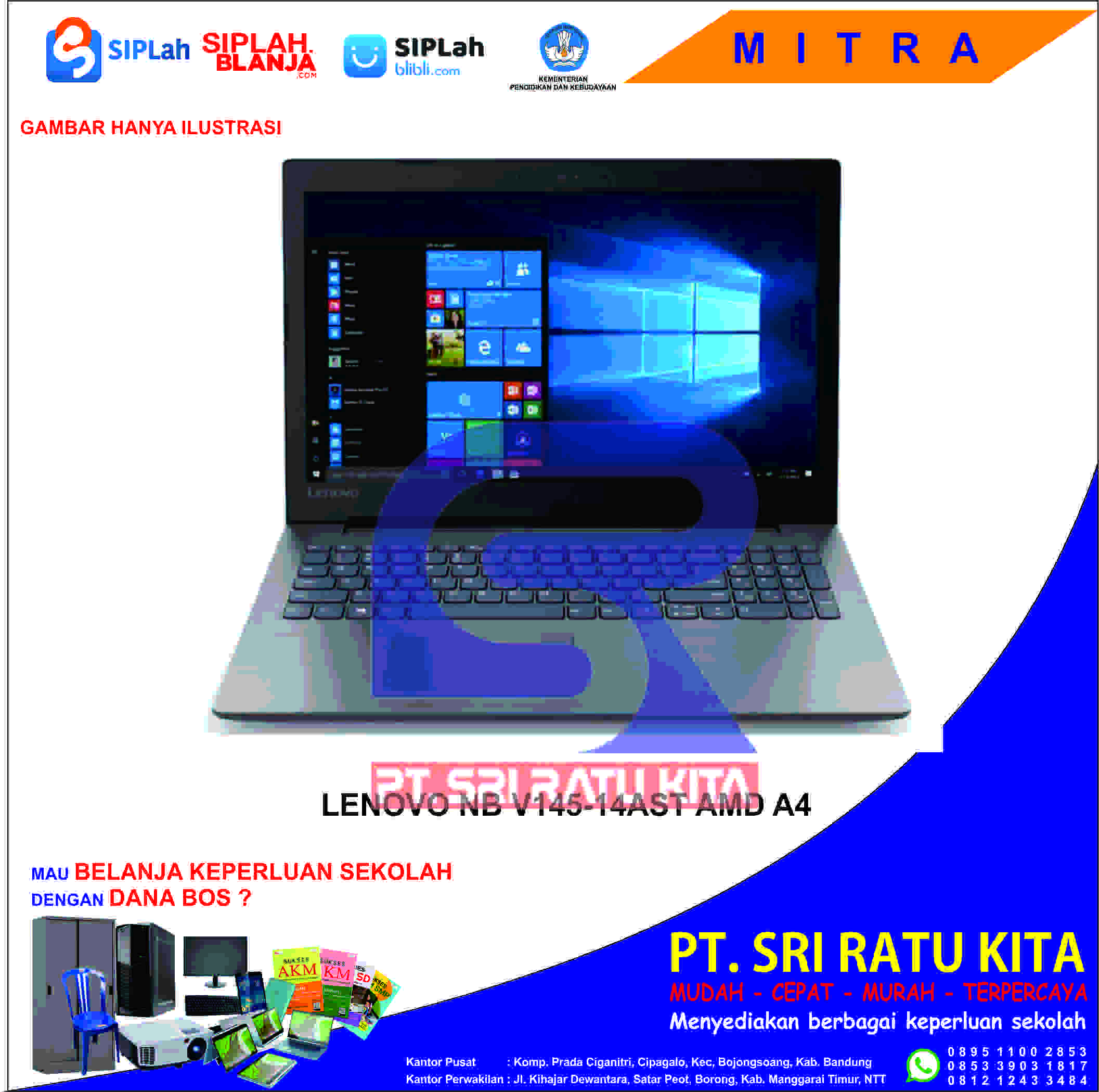 LENOVO NB V145-14AST AMD A4 | SIPLah