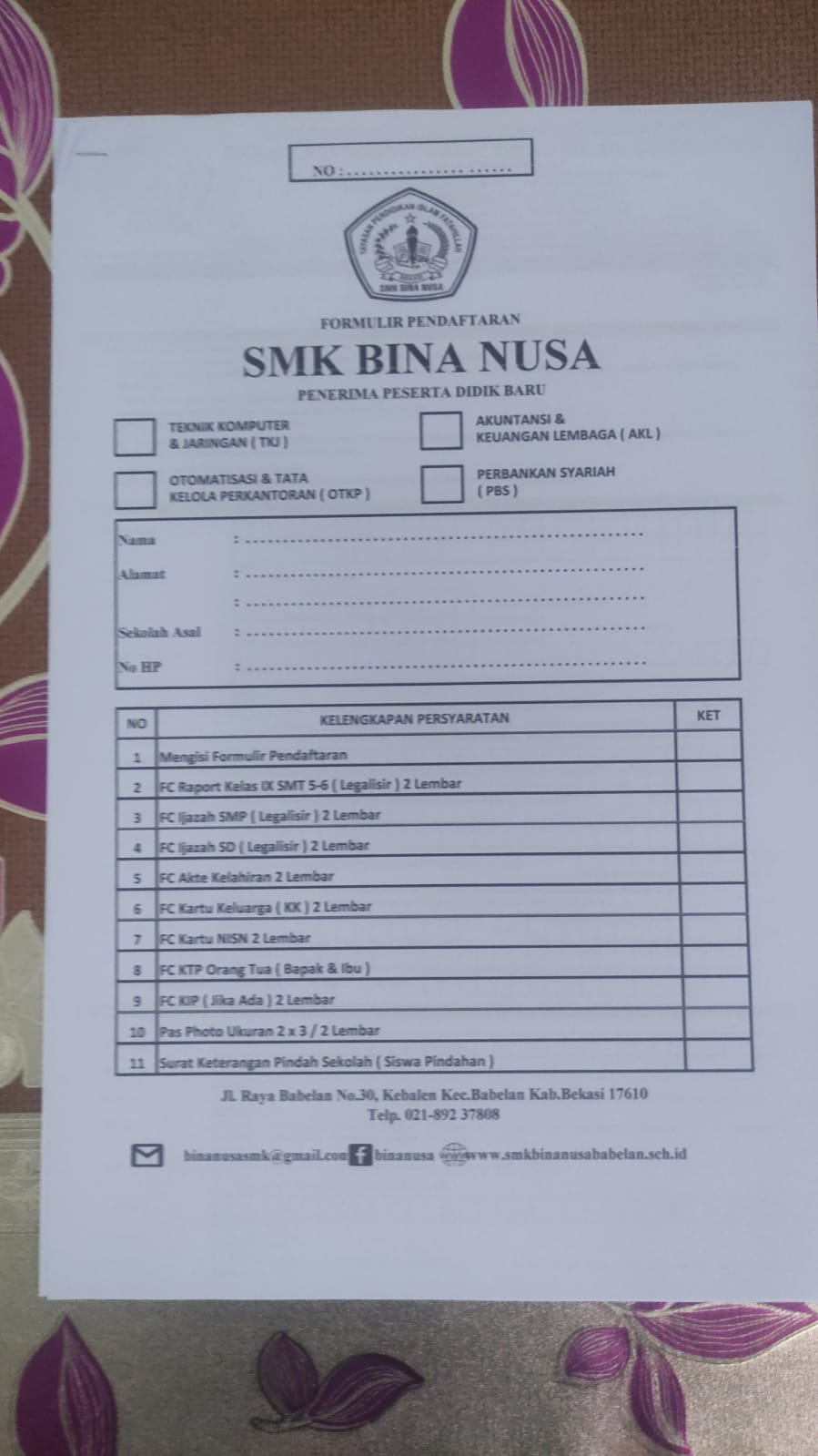Cetak Formulir | SIPLah