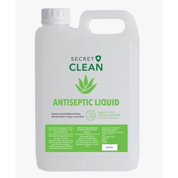 HAND SANITIZER SECRET CLEAN 5 LITER LIQUID | SIPLah