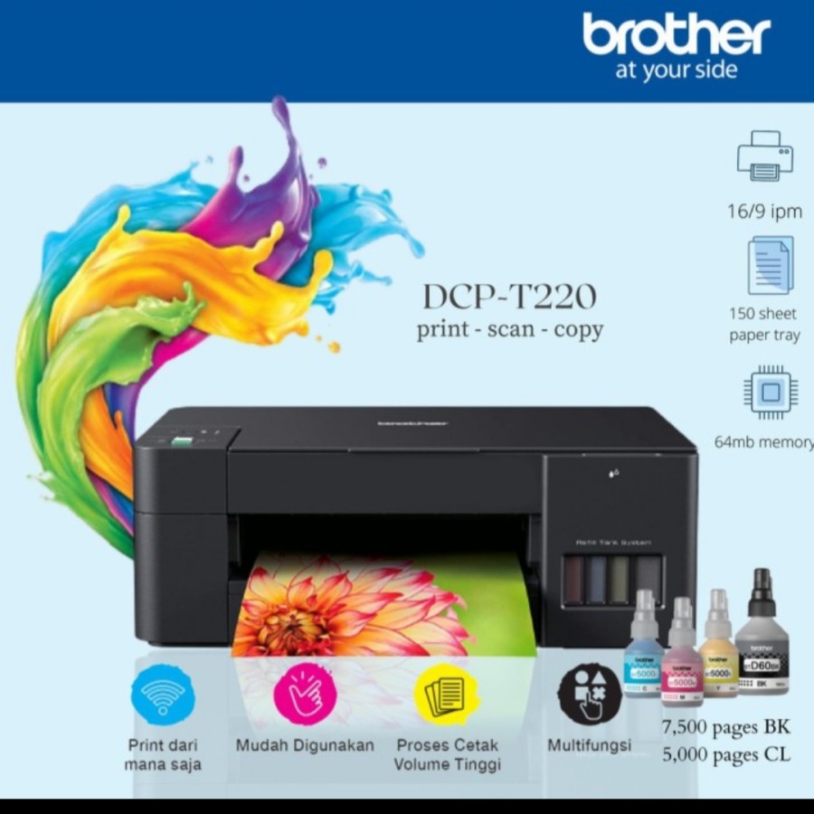 Printer Brother DCP T220 All In One Print Scan Copy | SIPLah