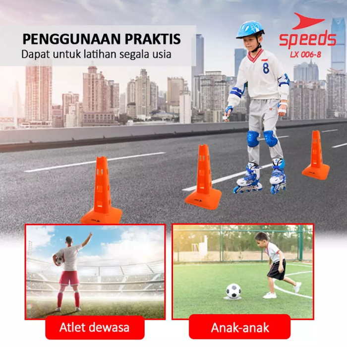 Cones Kerucut 38 Cm, 5 pcs, Marker sepak bola-futsal | SIPLah