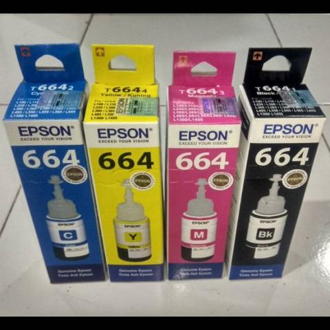 Tinta Printer Epson Original 664 1 set untuk printer L350 L355 L360 ...