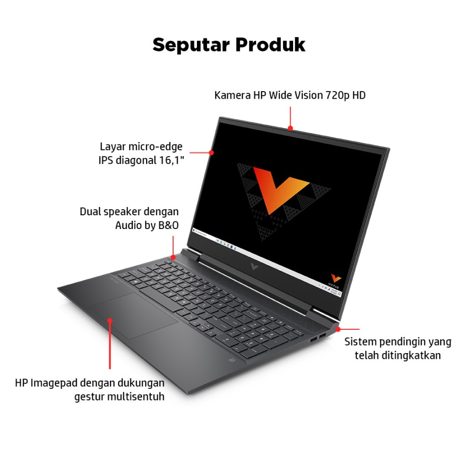Victus by HP 16-e0088AX Laptop/Ryzen5/16GB/NVIDIARTX3060/512GBSSD | SIPLah