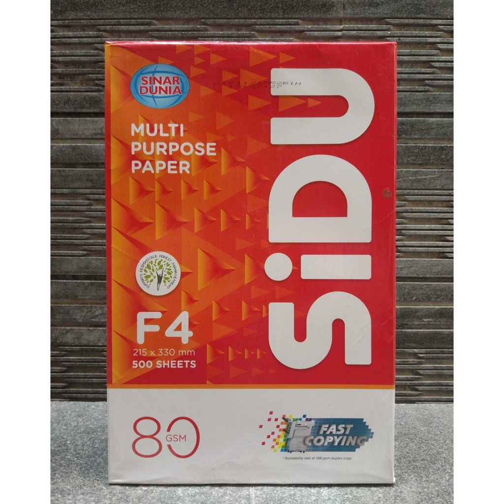 Kertas HVS F4 SIDU 80gr 80gsm 80 gram | SIPLah