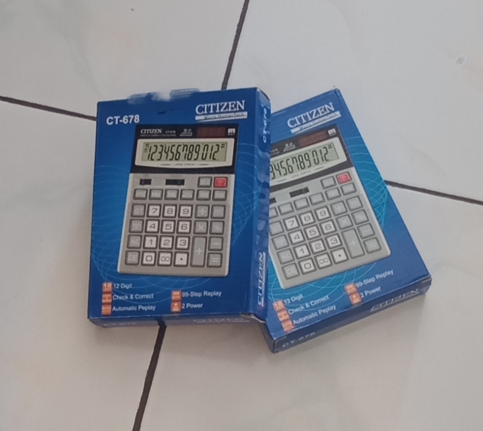 Calculator 12 digit Tanpa Strok Merk CITIZEN | SIPLah