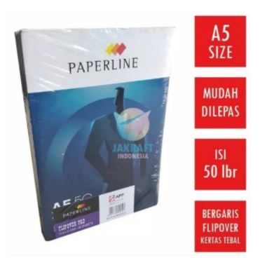 Paperline - Buku Block Note/Buku Notepad Bergaris Ukuran A5 Kemasan Pak ...