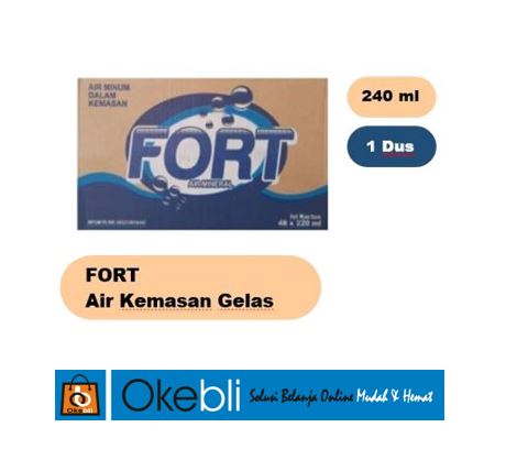 Air Mineral/Air Minum FORT Kemasan Gelas 220 ml (1 Dus Isi 48 Gelas ...