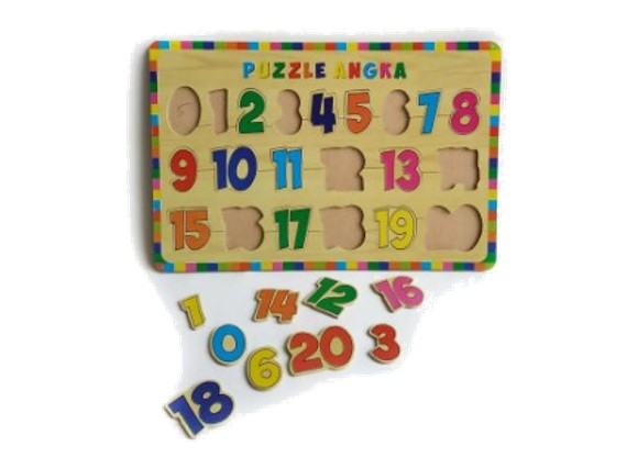 Mainan Edukatif Anak PUZZLE KAYU ANGKA 0-20 Special Edition | SIPLah