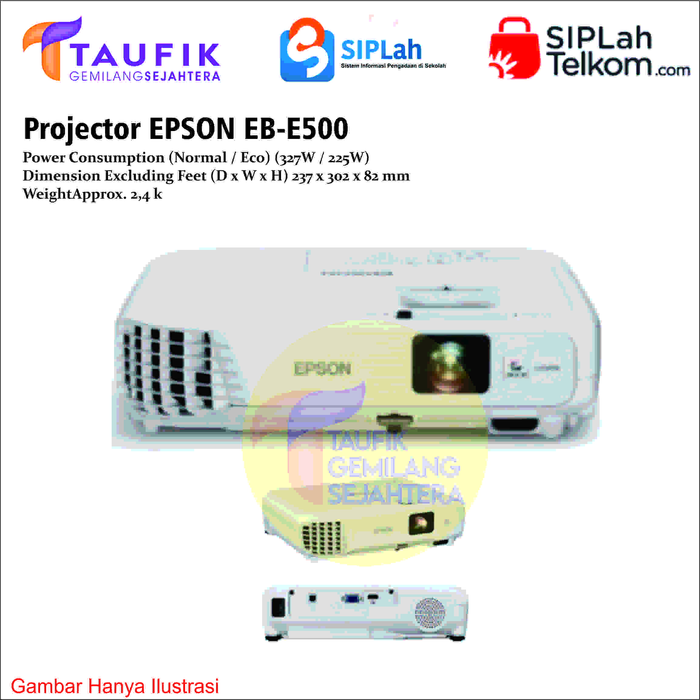 EPSON EB-E500 | SIPLah