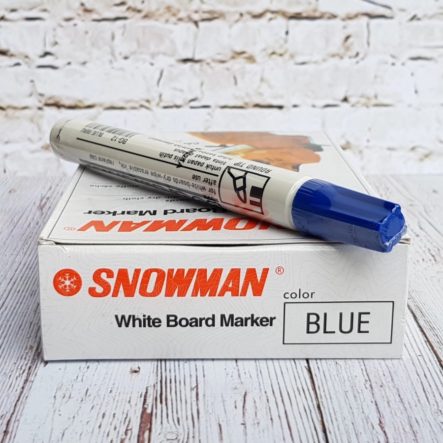 Spidol Snowman Whiteboard Biru | SIPLah