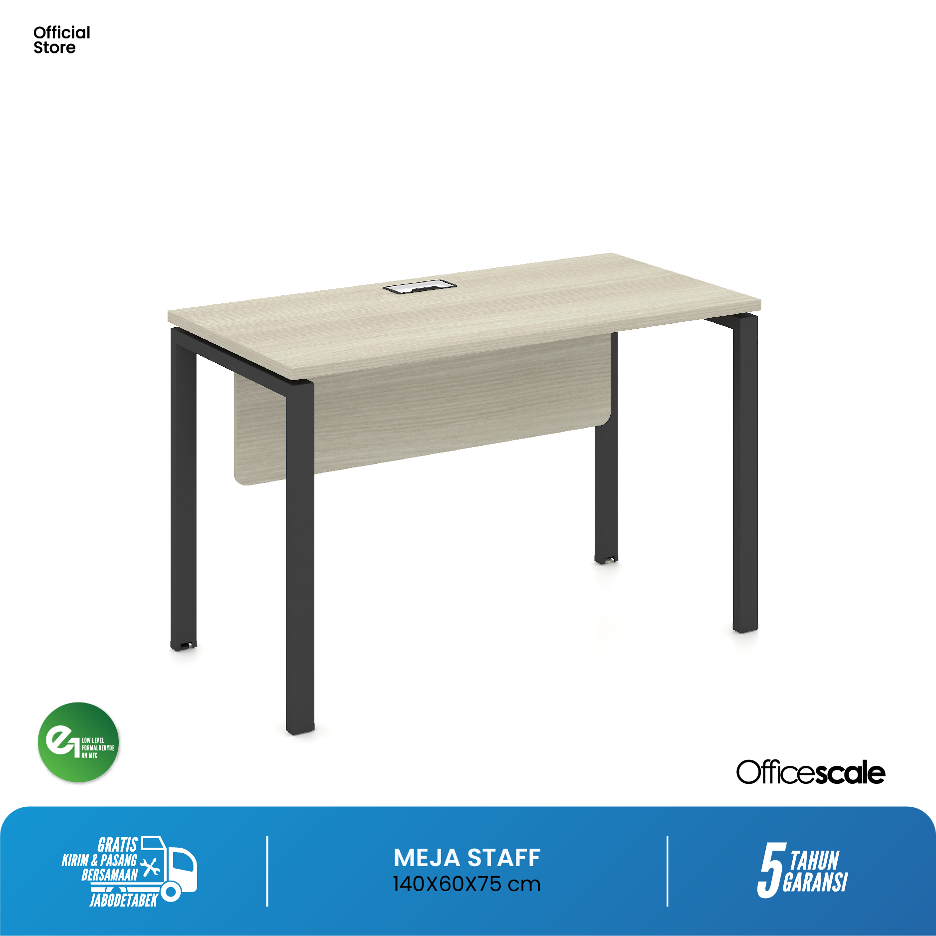 Meja Kerja Kantor | Meja Staff 140X60X75cm Officescale | SIPLah