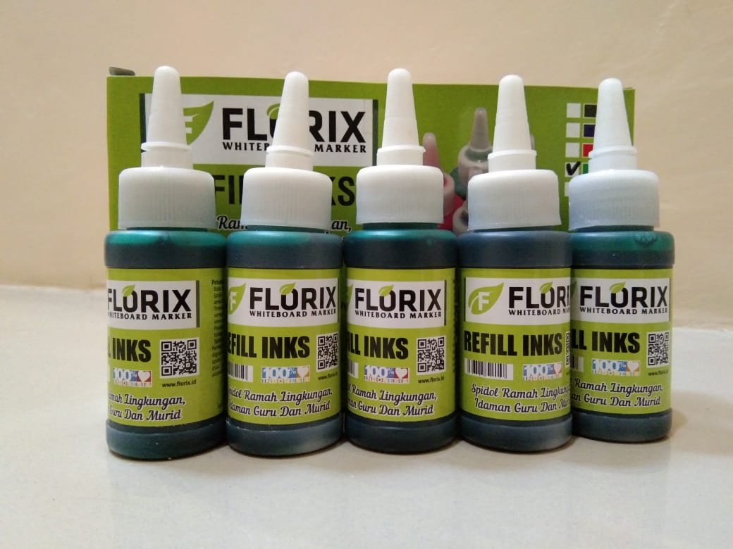 Tinta Refill FLORIX HITAM 100 ml isi 5 Botol | SIPLah