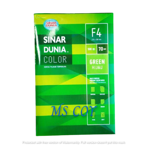 KERTAS HVS F4 WARNA SIDU | SIPLah
