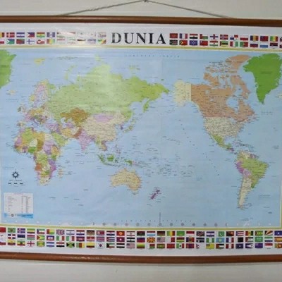 Peta dunia dinding - peta dunia ukuran besar | SIPLah