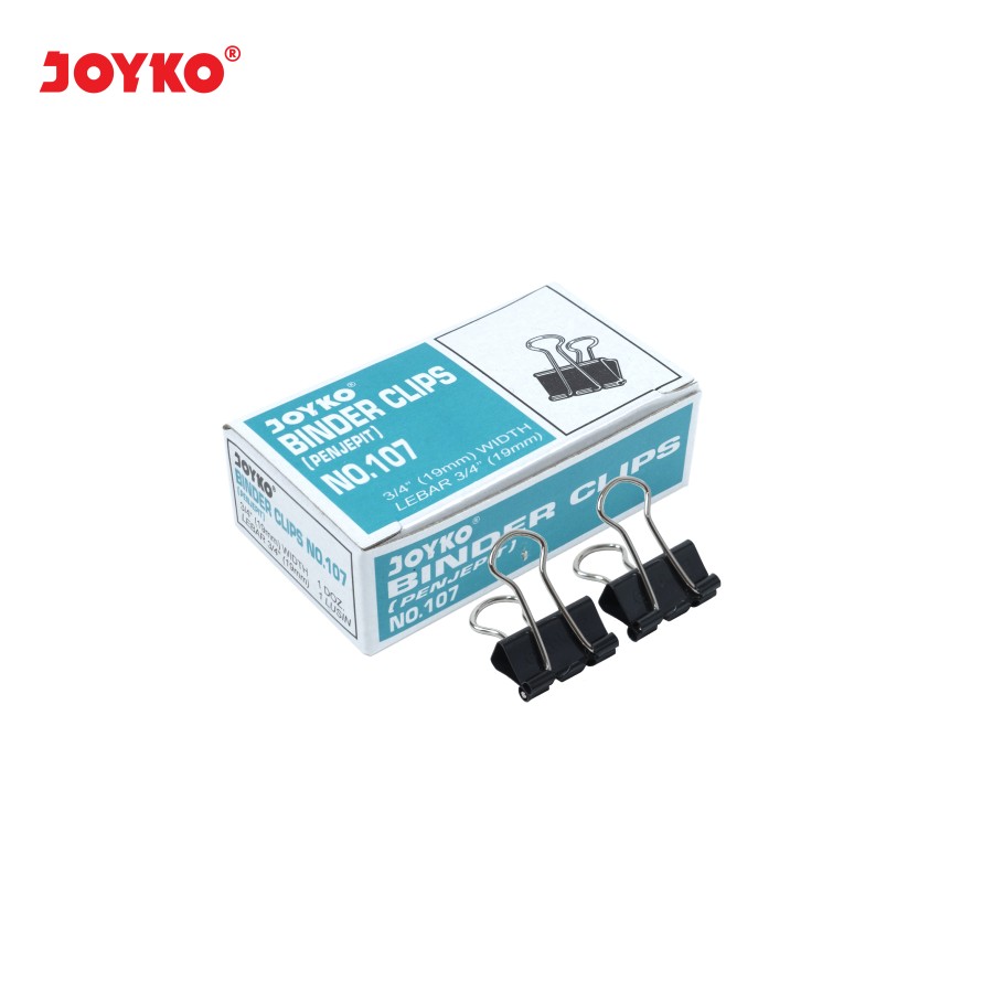JOYKO BINDER CLIP 107 KECIL 19MM KLIP KERTAS JOYKO NO.107 | SIPLah