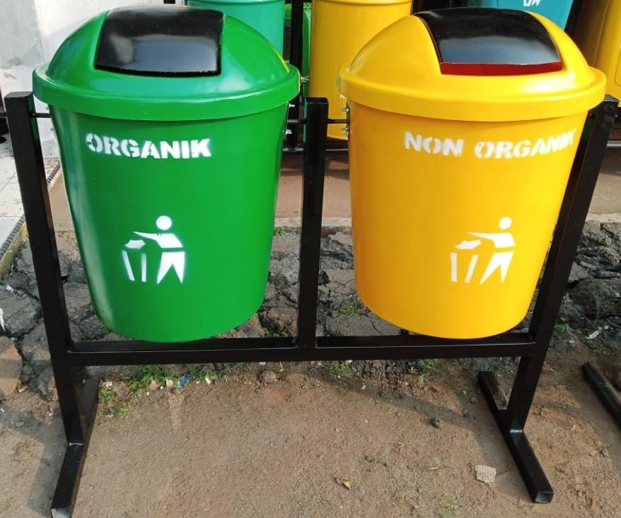 Tong Sampah 2 Drum Gantung Organik Anorganik | SIPLah