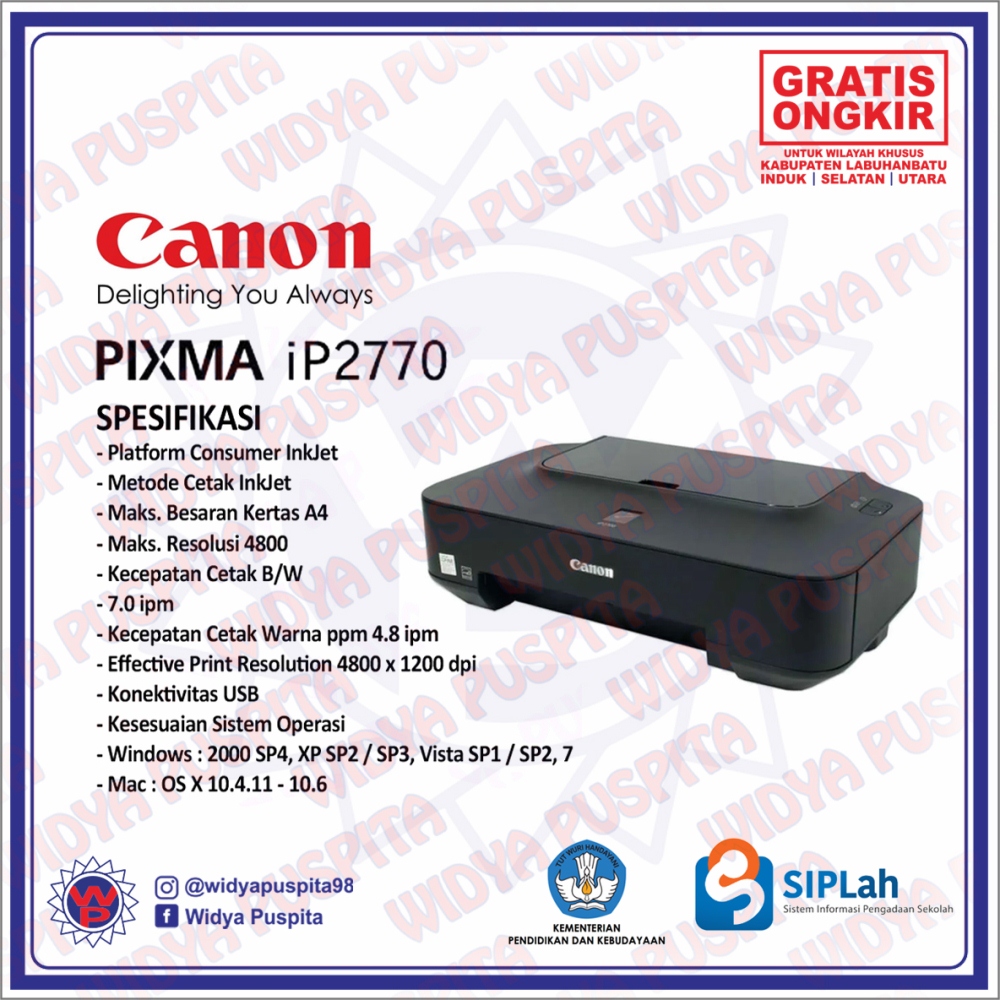 PRINTER Canon PIXMA IP2770 | SIPLah