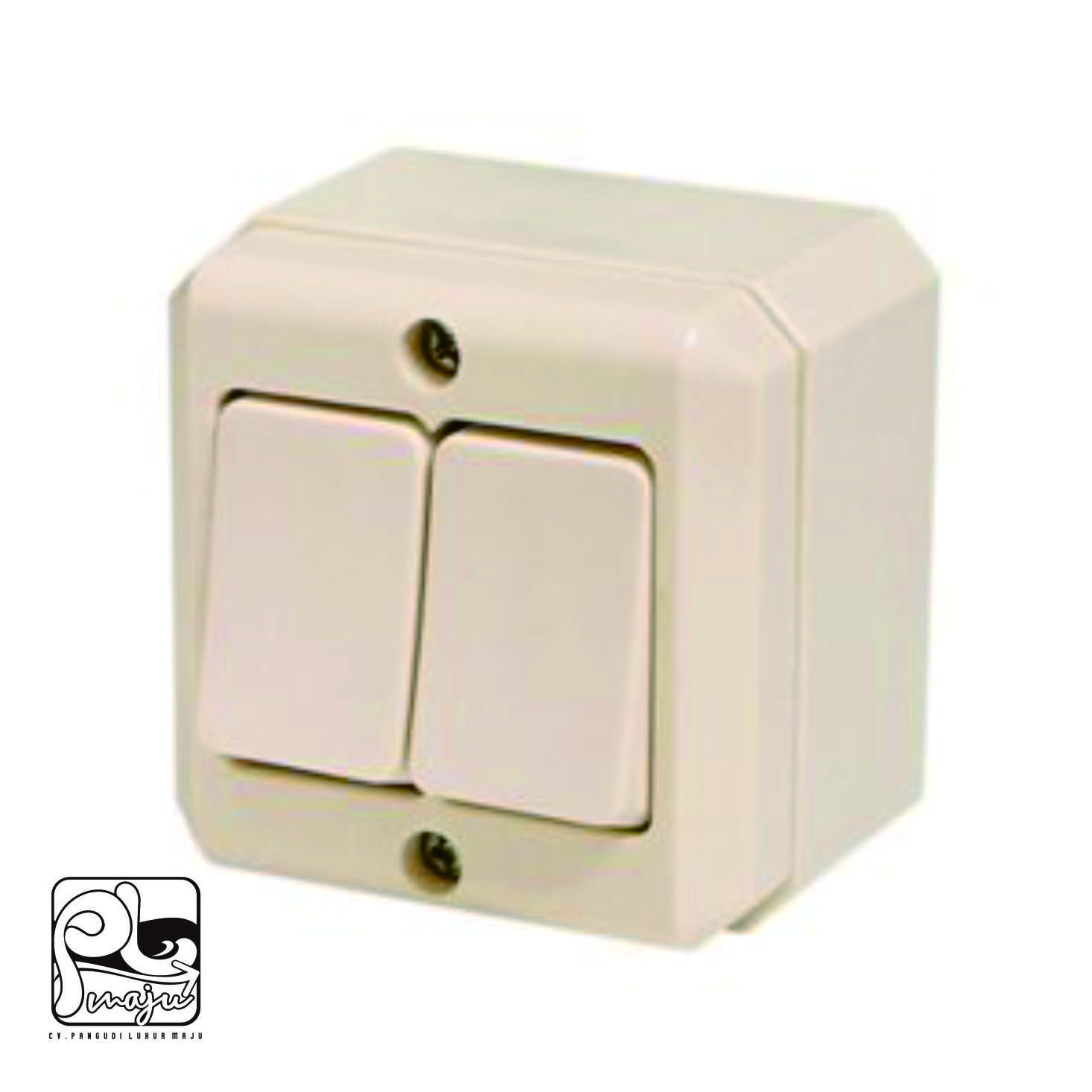 598. Saklar Ganda Broco New Gee Saklar Seri Cream | SIPLah