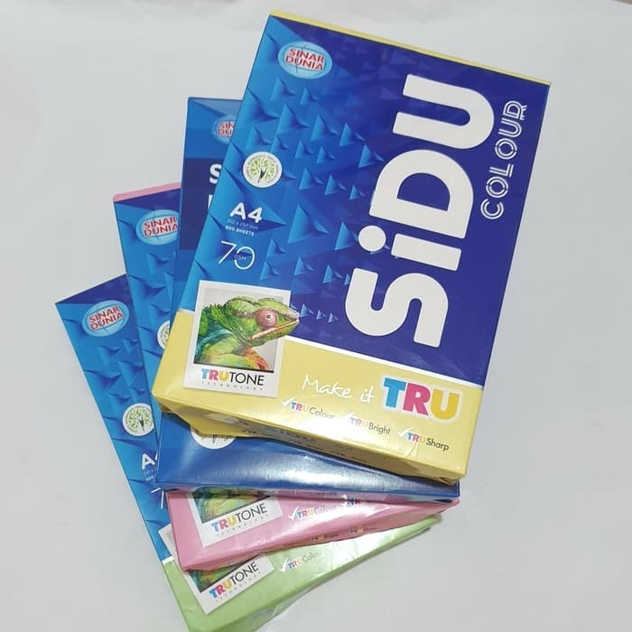 Kertas HVS Sidu Warna Biru Ukuran A4 | SIPLah