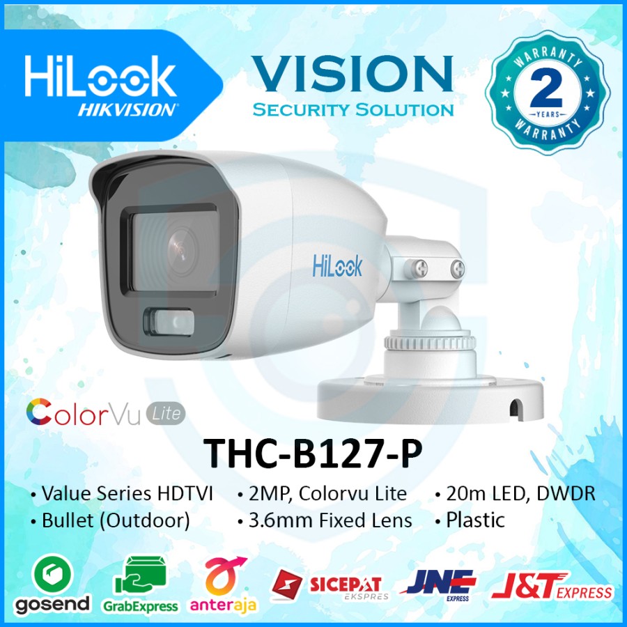 Kamera Cctv Hilook Outdoor 2mp Thc B127 P Colorvu Siplah